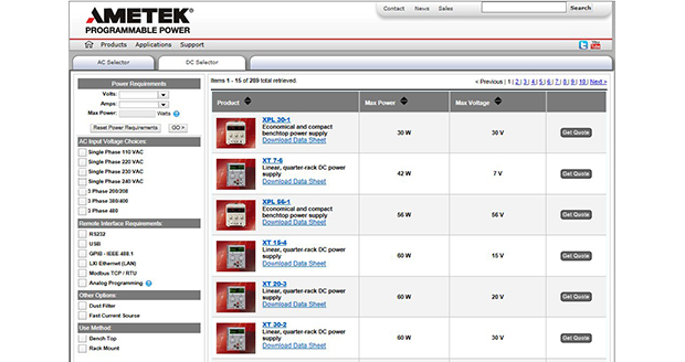 AMETEK creates new AC source / DC supply selector guide - Today's ...